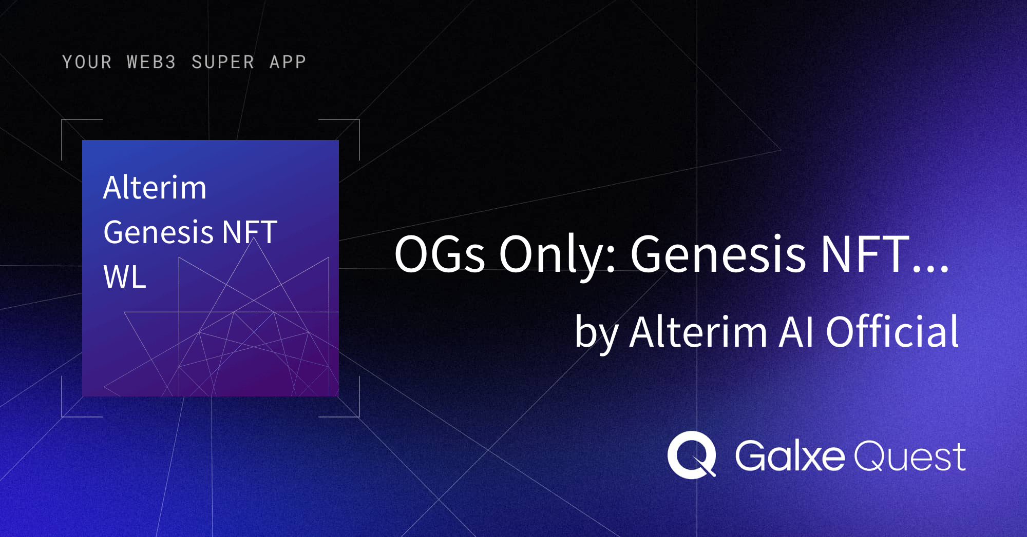 🎉 OGs Only: Genesis NFT 1000 WLs for Early Explorers of Alterim AI by ...