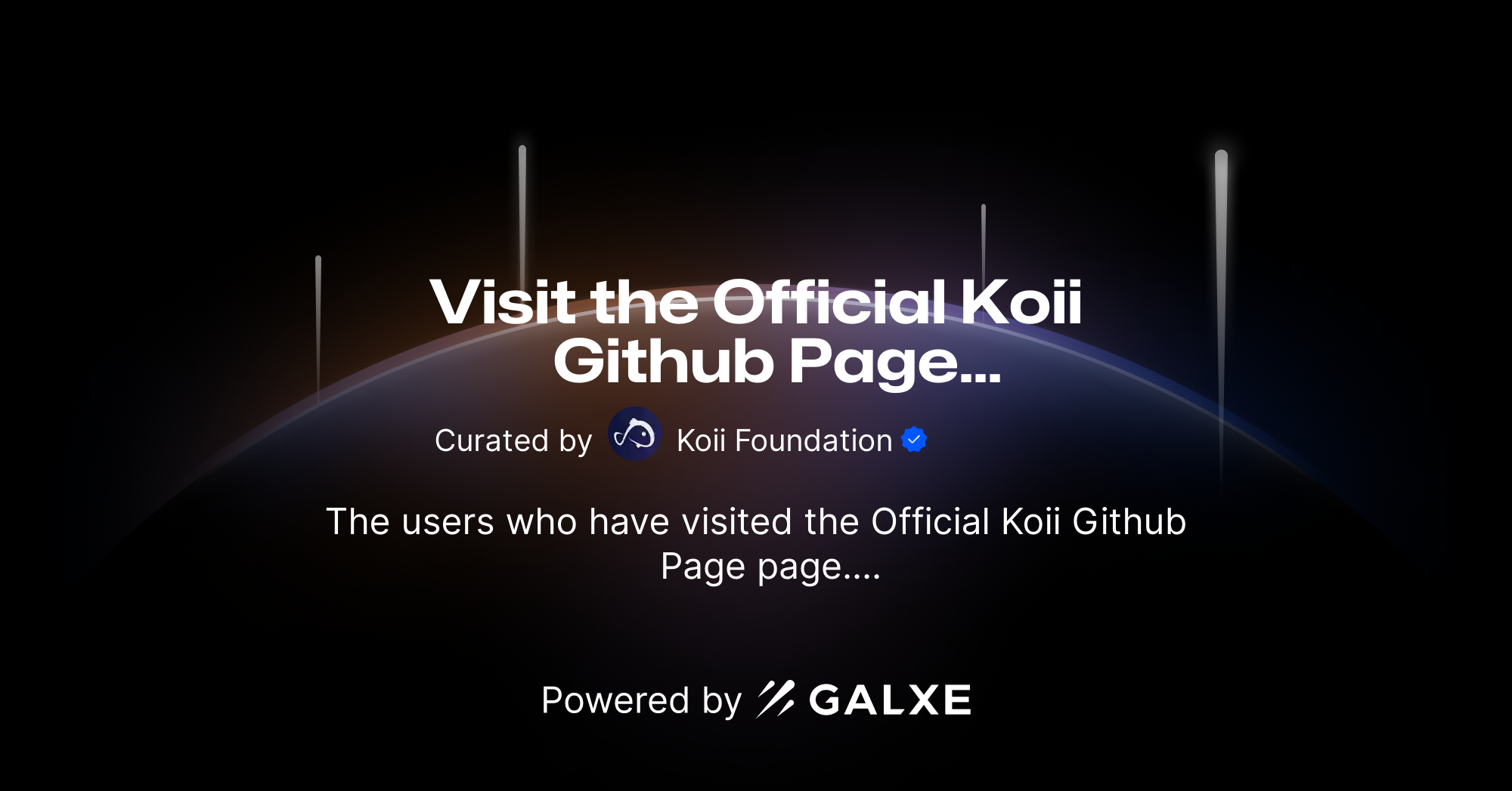 Visit the Official Koii Github Page Credential | Galxe