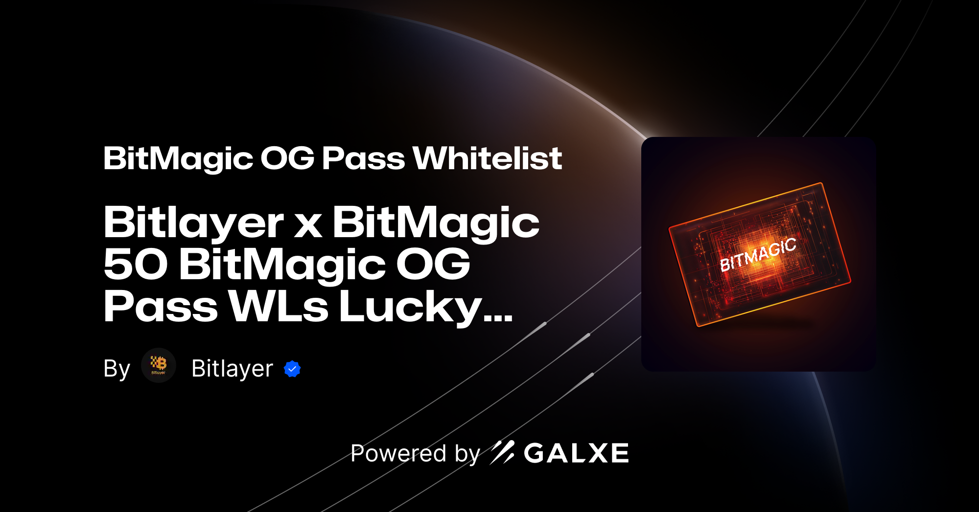 Bitlayer x BitMagic 50 BitMagic OG Pass WLs Lucky Draw! by Bitlayer ...