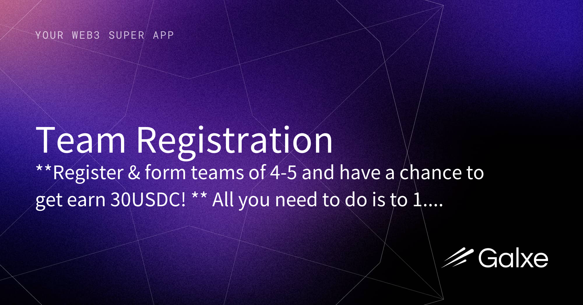 Team Registration Credential | Galxe