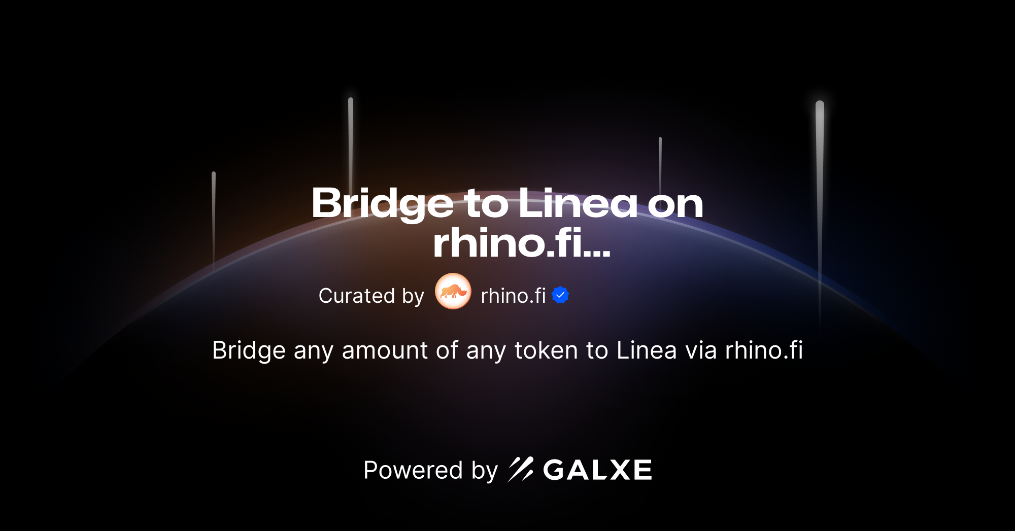 Bridge to Linea on rhino.fi Credential | Galxe