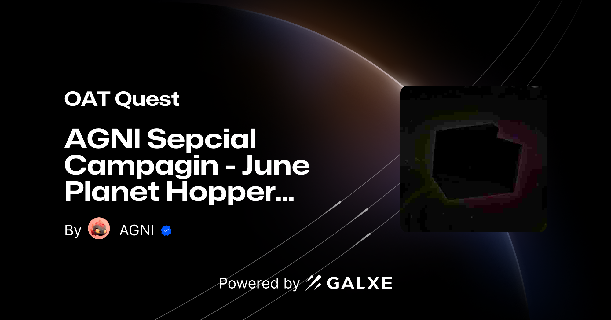 AGNI Sepcial Campagin - June Planet Hopper by AGNI | Galxe Quest
