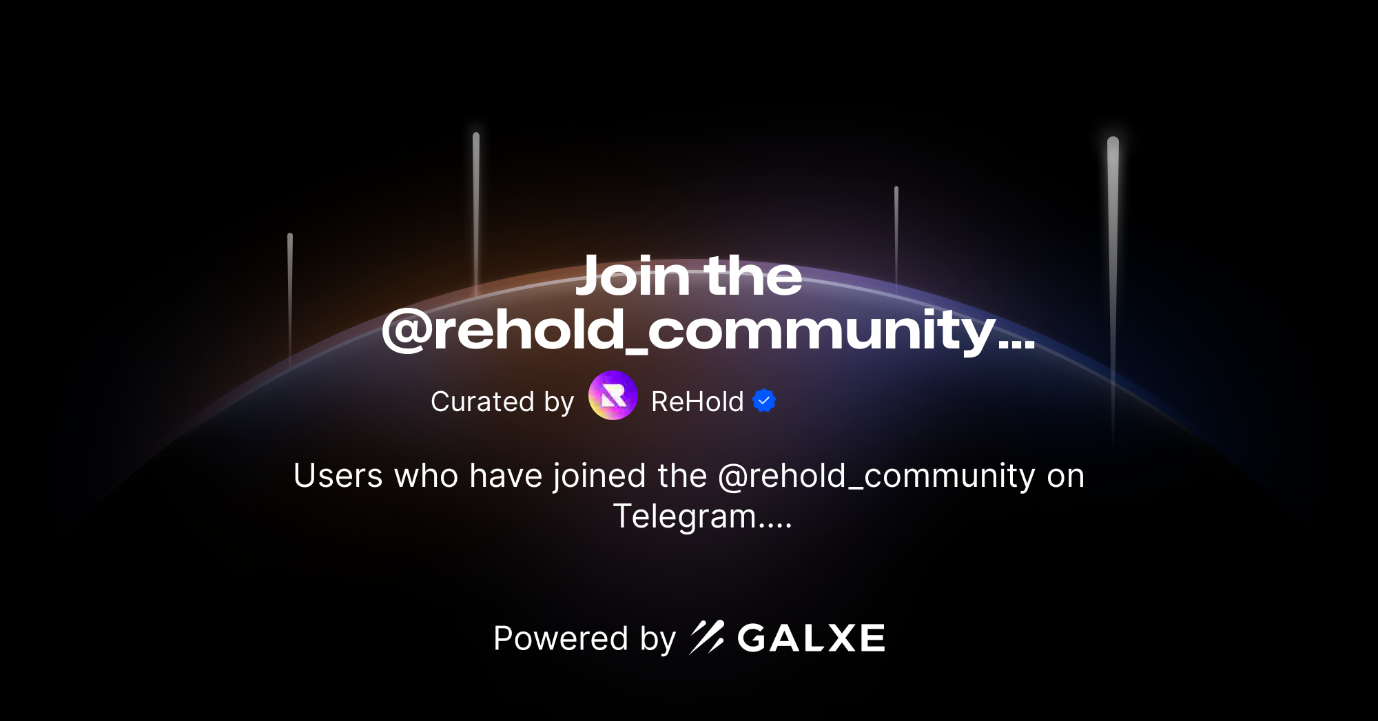Join the @rehold_community on Telegram Credential | Galxe
