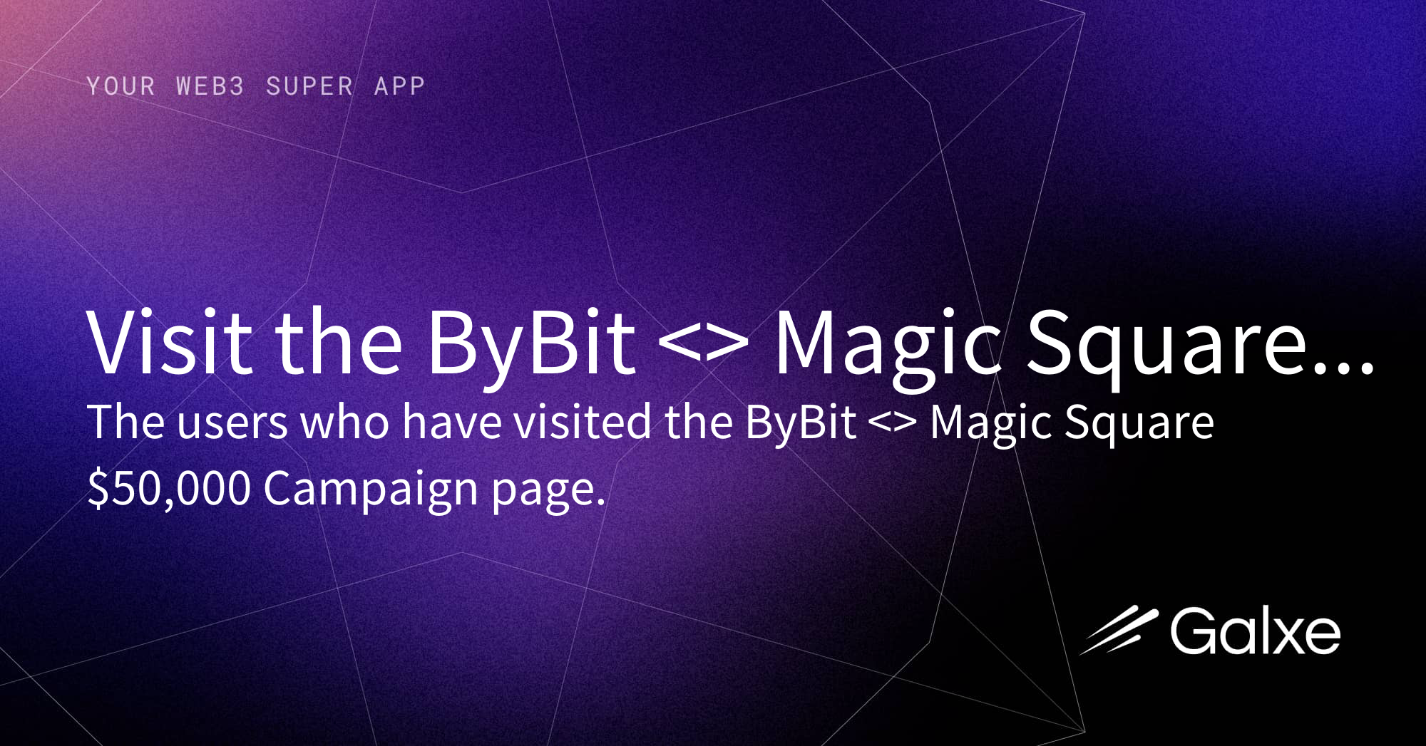Visit the ByBit Magic Square $50,000 Campaign Credential | Galxe