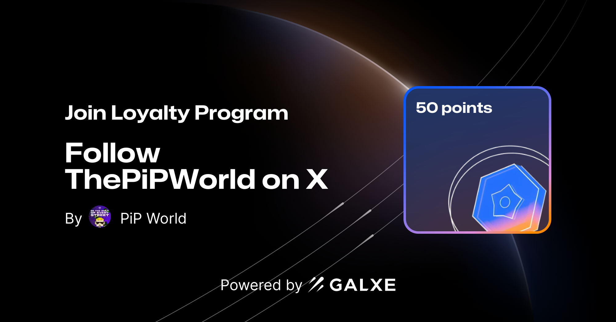 Follow ThePiPWorld on X by PiP World | Galxe Quest