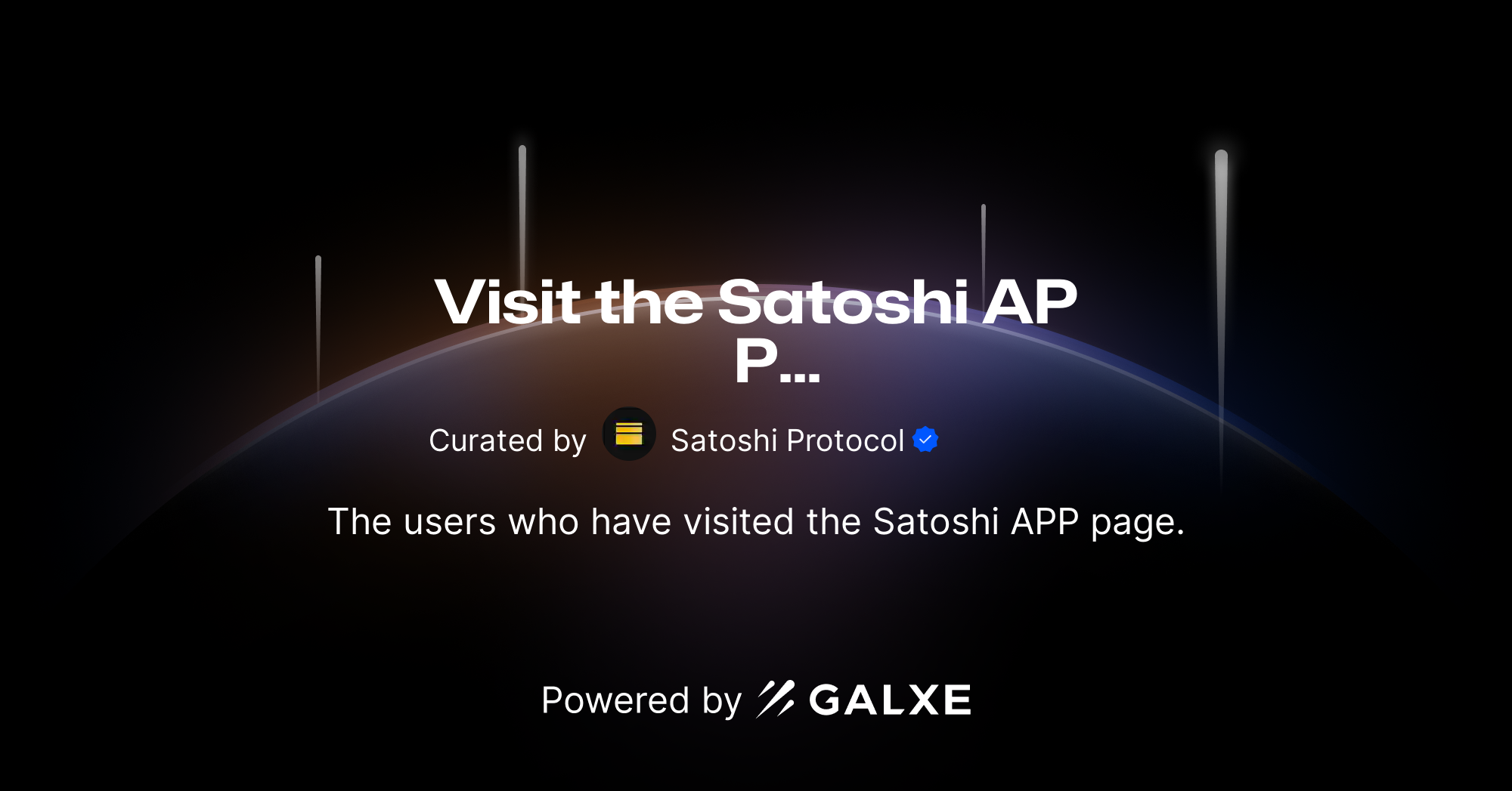 Visit the Satoshi APP Credential | Galxe