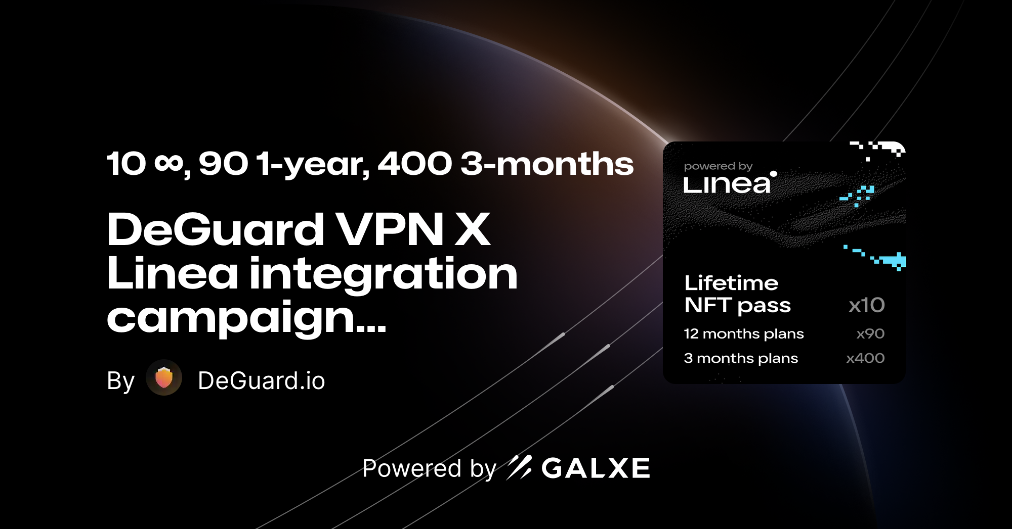 DeGuard VPN X Linea integration campaign by DeGuard.io | Galxe Quest