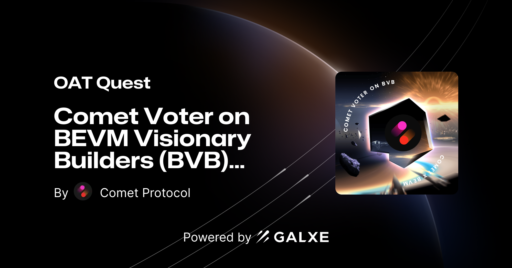 Comet Voter on BEVM Visionary Builders (BVB) Program by Comet Protocol | Galxe Quest