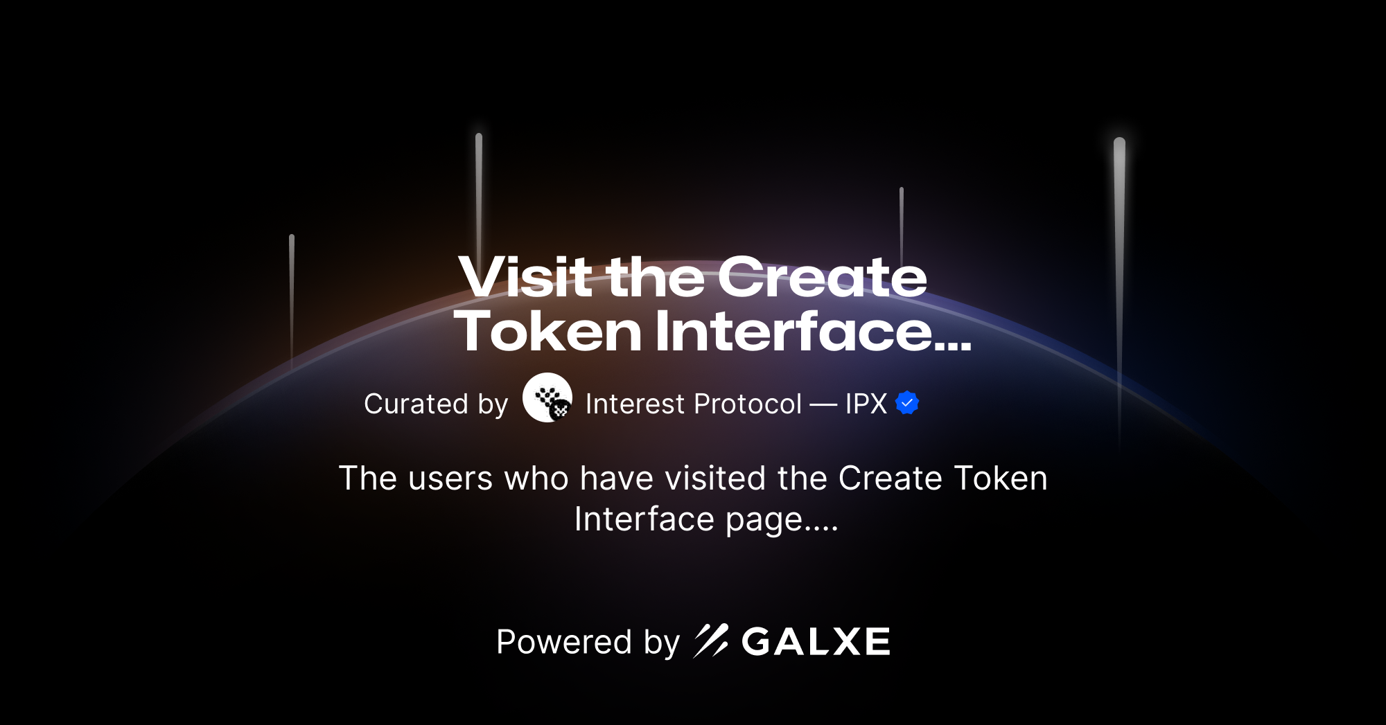 Visit the Create Token Interface Credential | Galxe