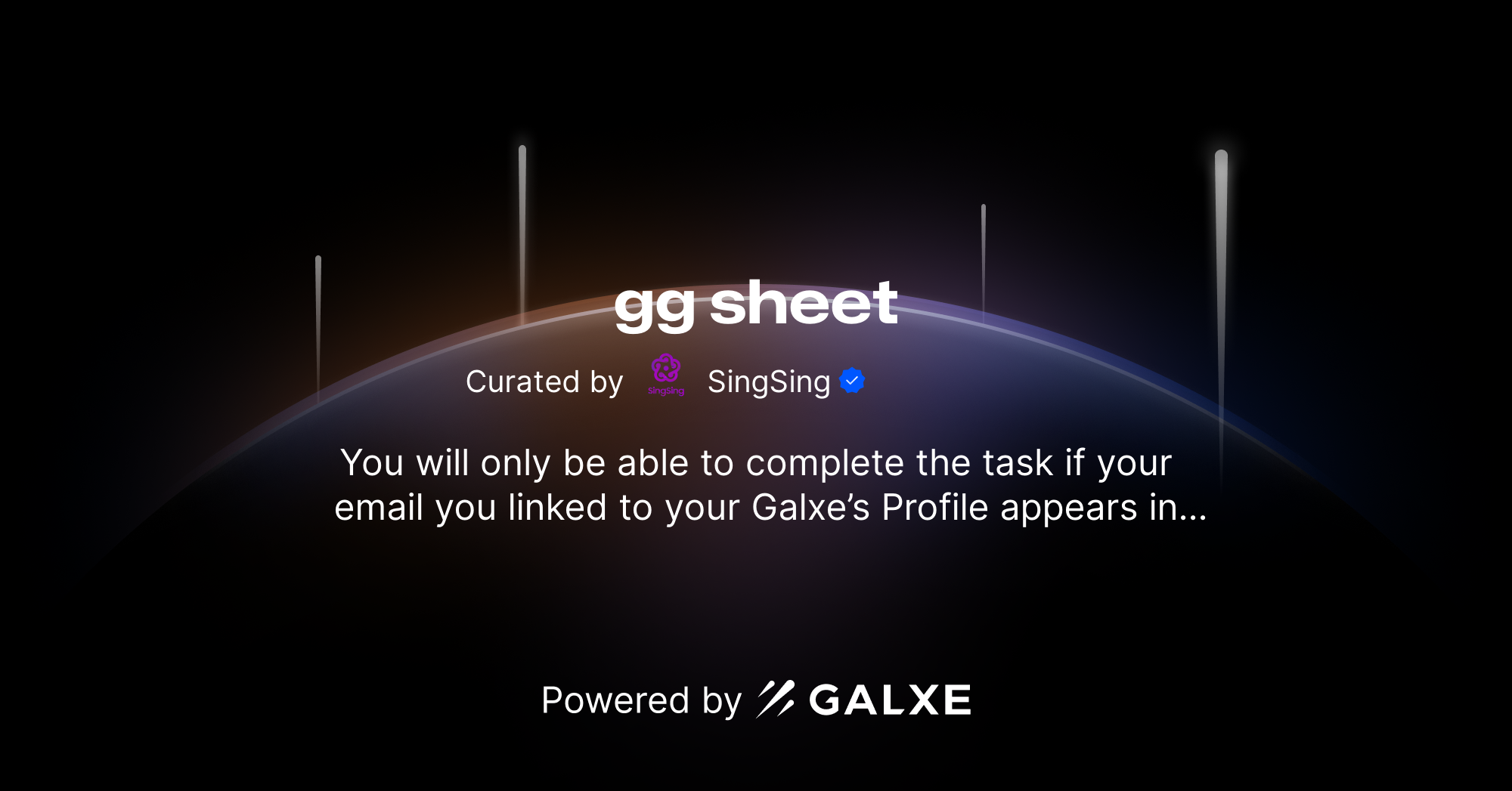 gg sheet Credential | Galxe