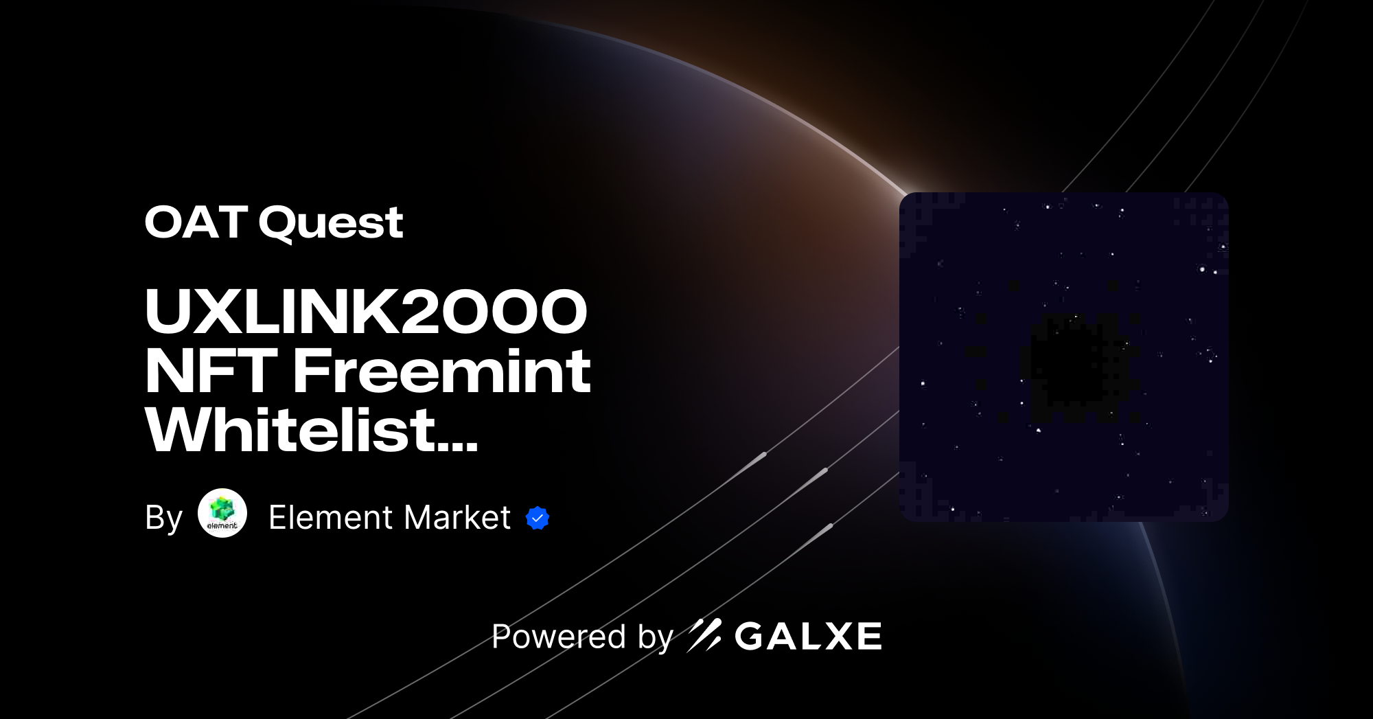 UXLINK：2000 NFT Freemint Whitelist by Element Market | Galxe Quest