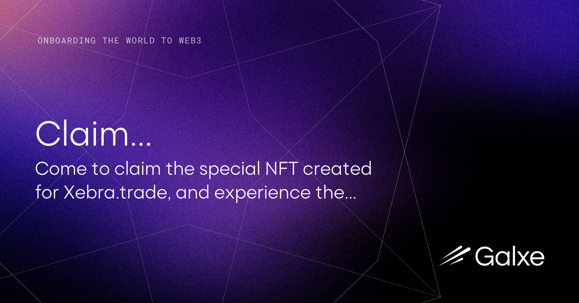 Claim Xebra.trade Special NFT Credential | Galxe