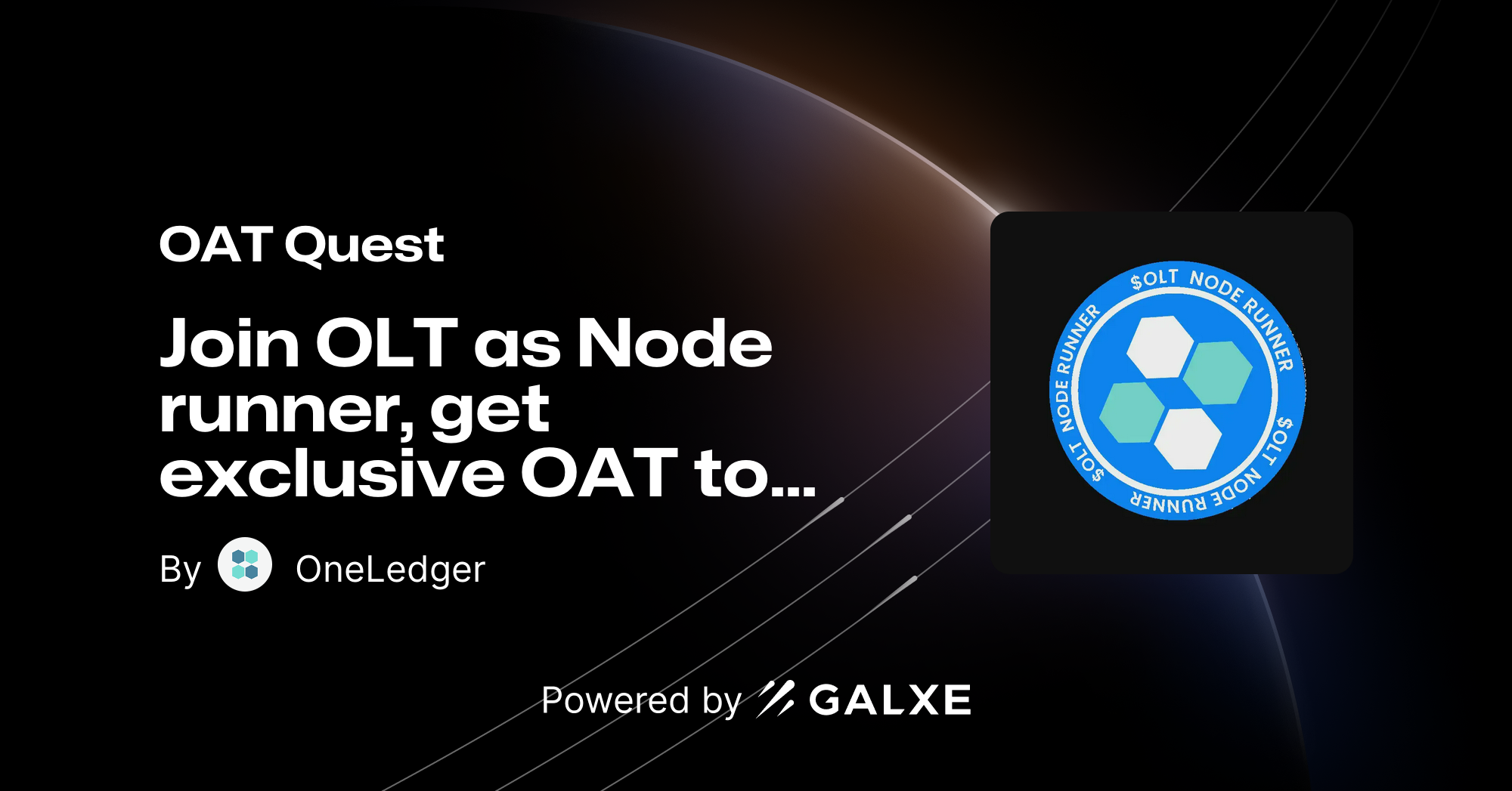 Join OLT as Node runner, get exclusive OAT to increase chance to share ...