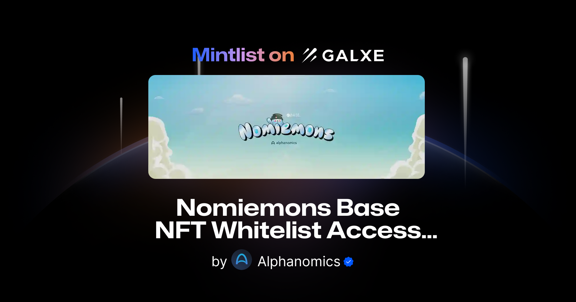 Nomiemons Base NFT Whitelist Access by Alphanomics | Galxe Quest