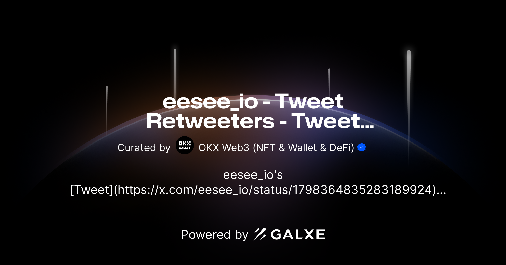 eesee_io - Tweet Retweeters - Tweet 1798364835283189924 Credential | Galxe