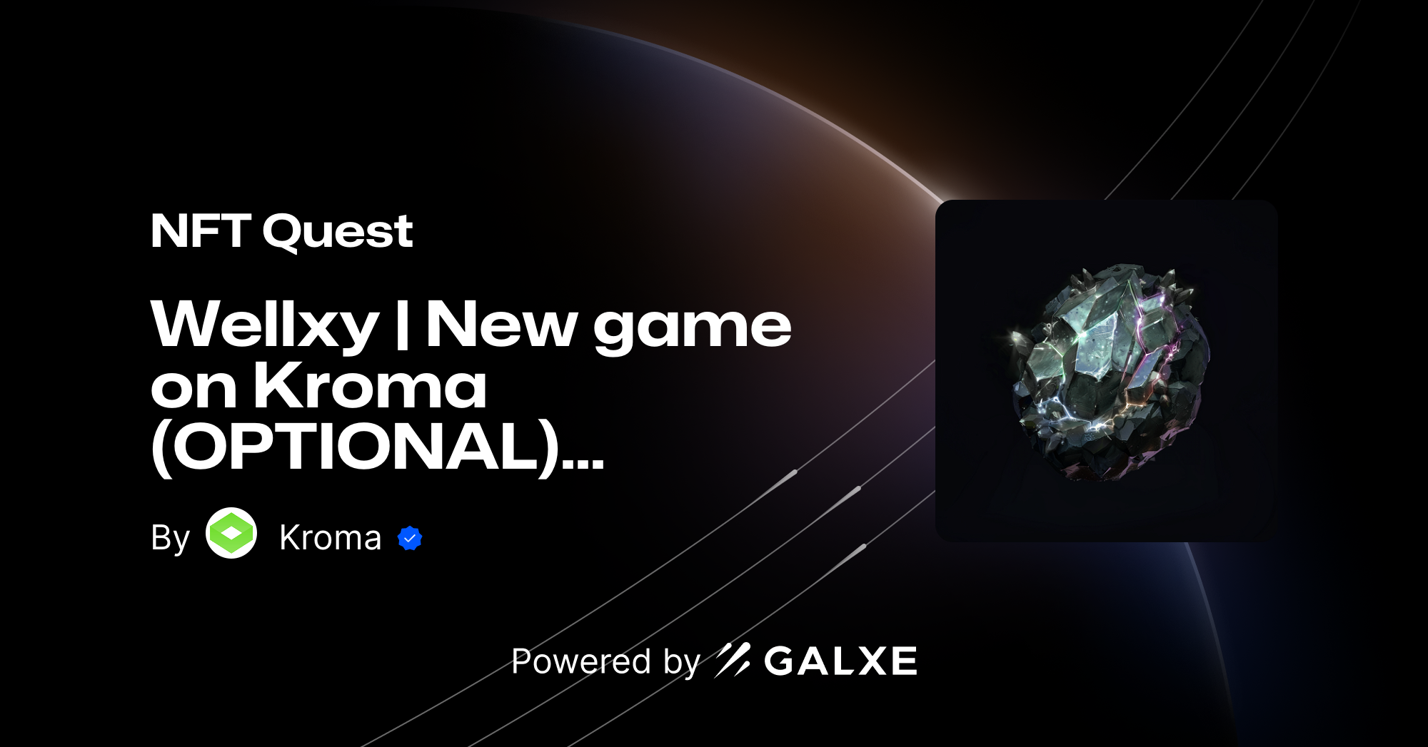 Wellxy | New game on Kroma (OPTIONAL) by Kroma | Galxe Quest