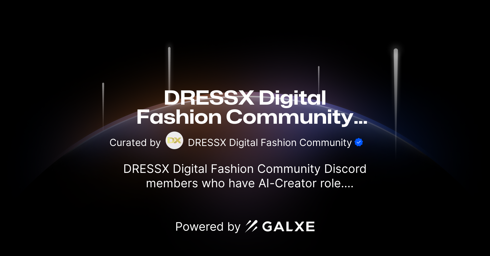 DRESSX Digital Fashion Community Discord AI-Creator Credential | Galxe