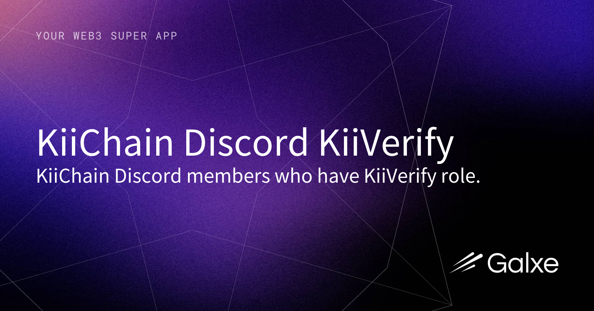 KiiChain Discord KiiVerify Credential | Galxe