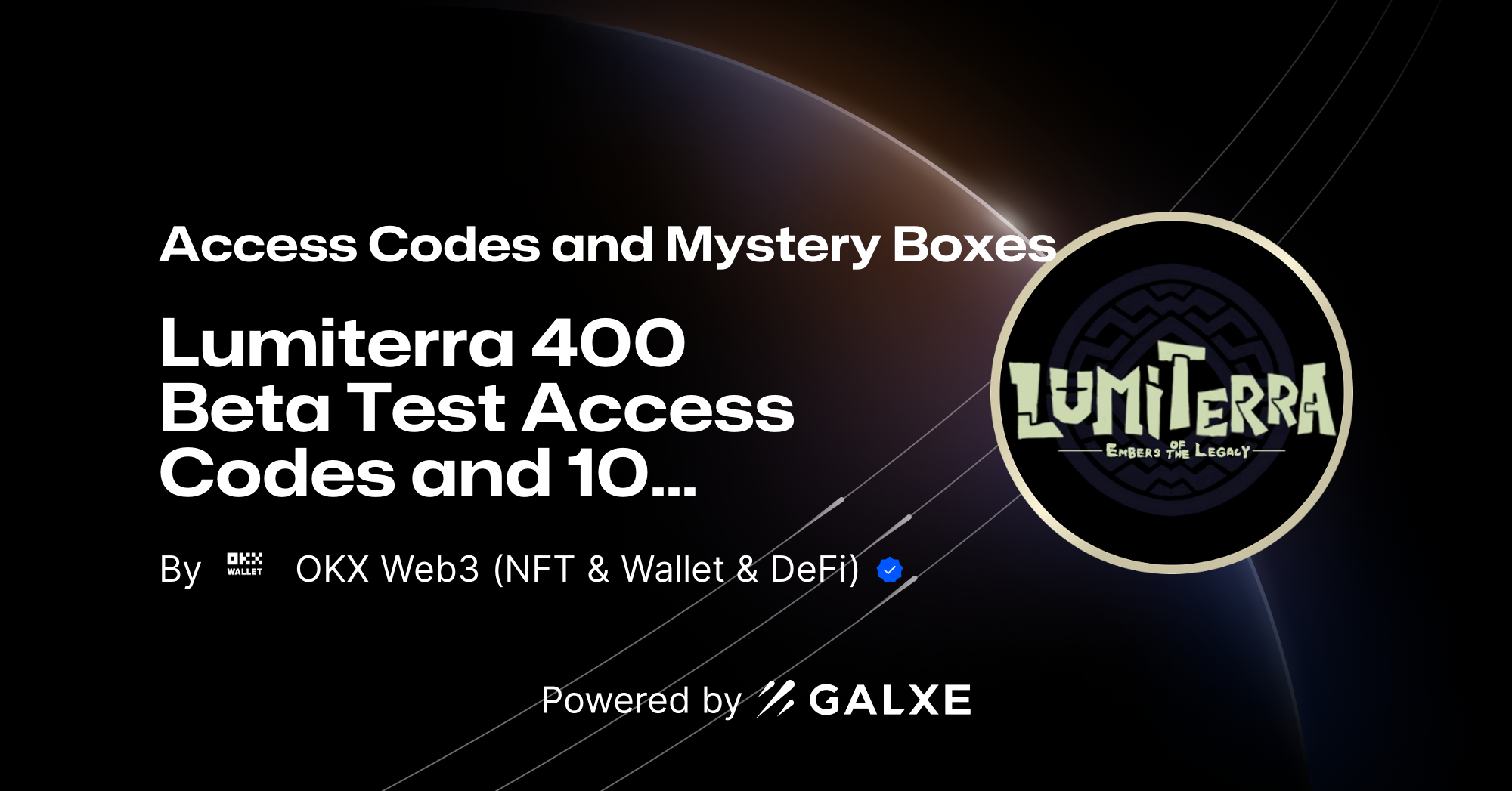 Lumiterra 400 Beta Test Access Codes and 10 Mystery Boxes by OKX Web3 ...