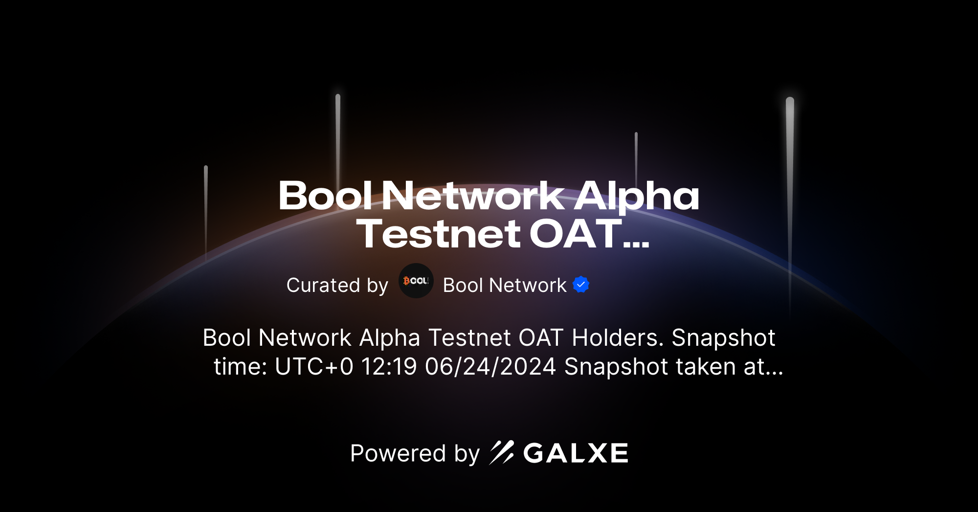Bool Network Alpha Testnet OAT Holders. Snapshot time: UTC+0 12:19 06 ...