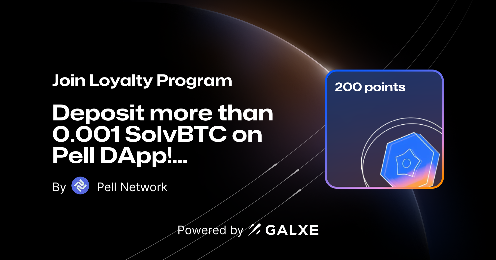 Deposit more than 0.001 SolvBTC on Pell DApp! by Pell Network | Galxe Quest