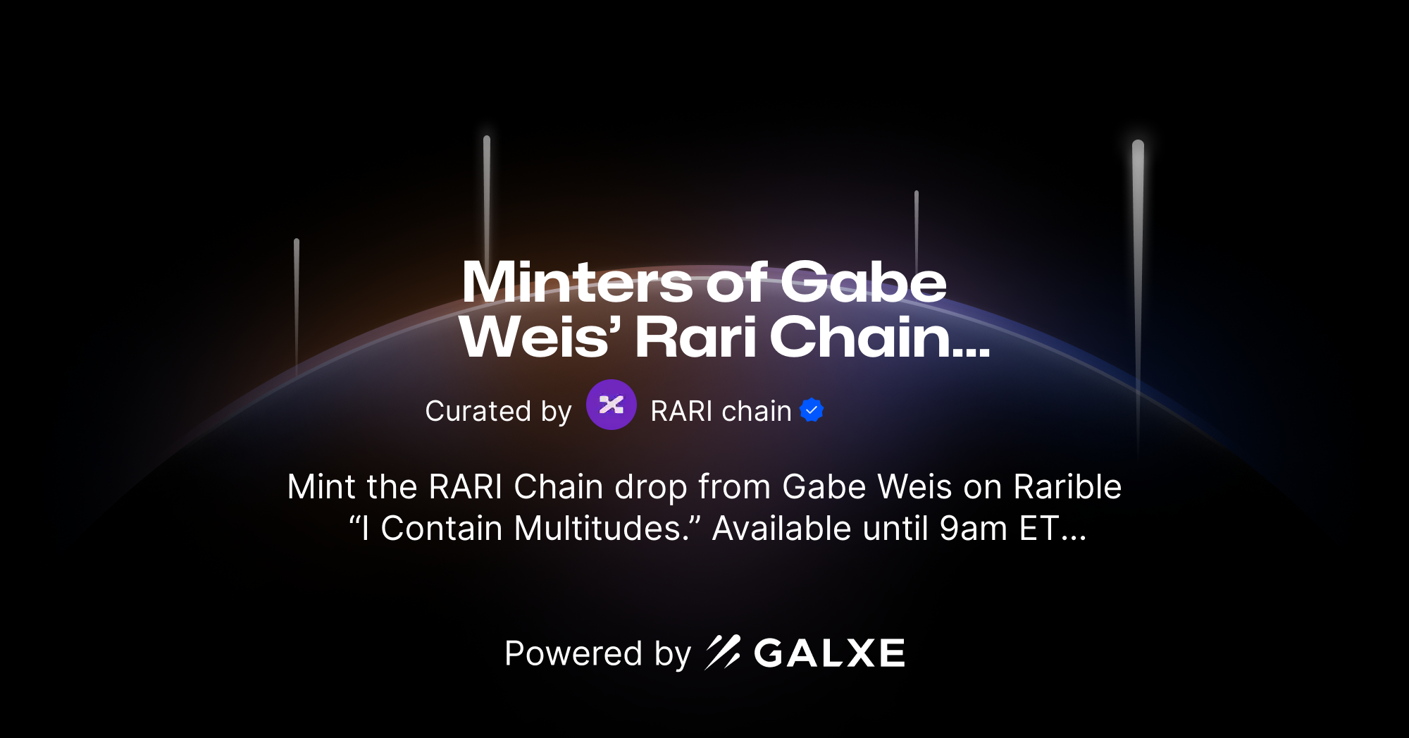 Minters of Gabe Weis’ Rari Chain Drop Credential | Galxe