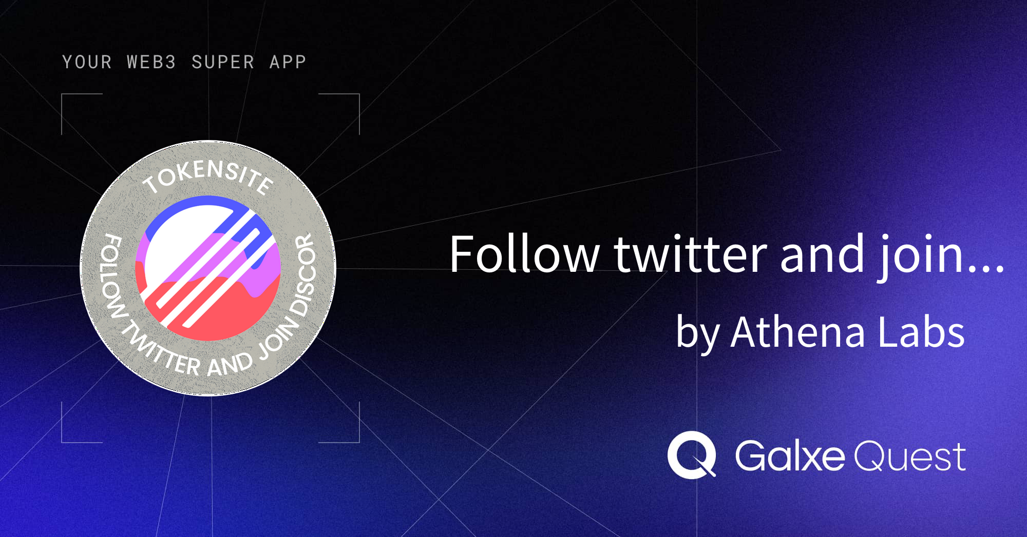 Follow twitter and join discord by Athena Labs | Galxe Quest