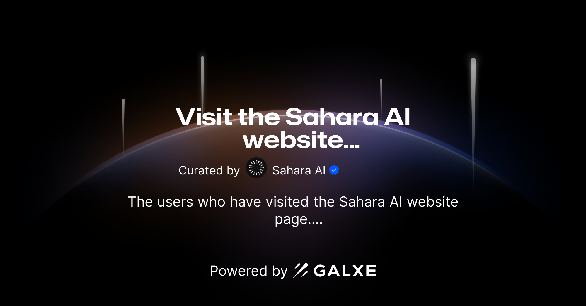 Visit the Sahara AI website Credential | Galxe
