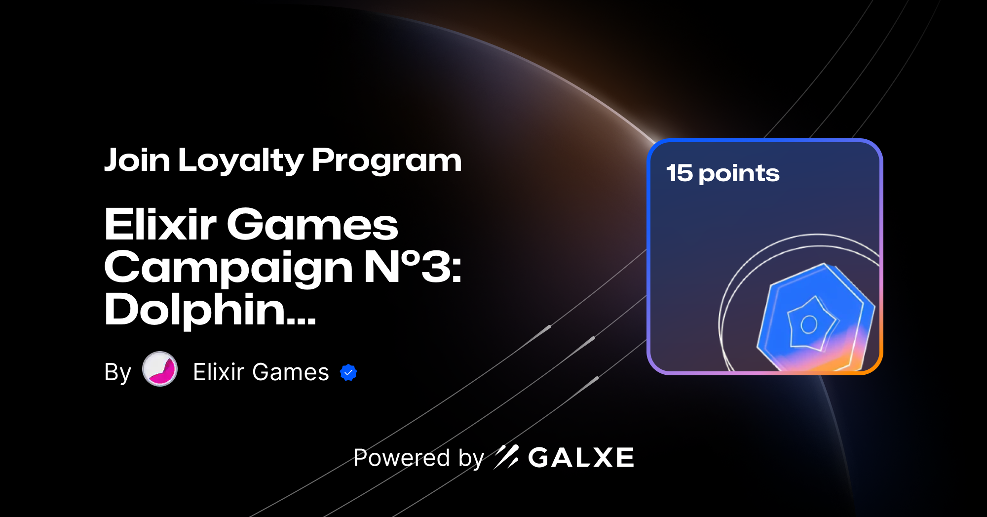 Elixir Games Campaign Nº3: Dolphin by Elixir Games | Galxe Quest