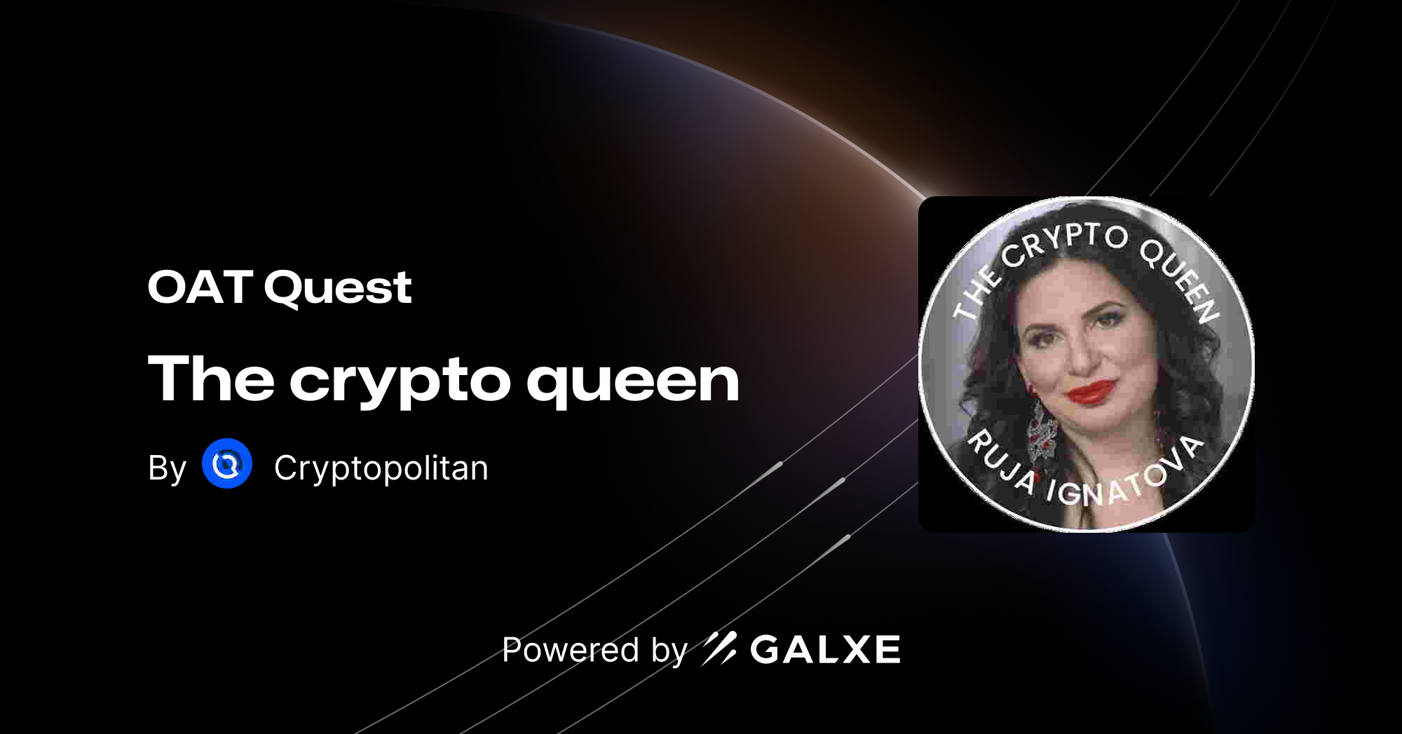 The crypto queen by Cryptopolitan | Galxe