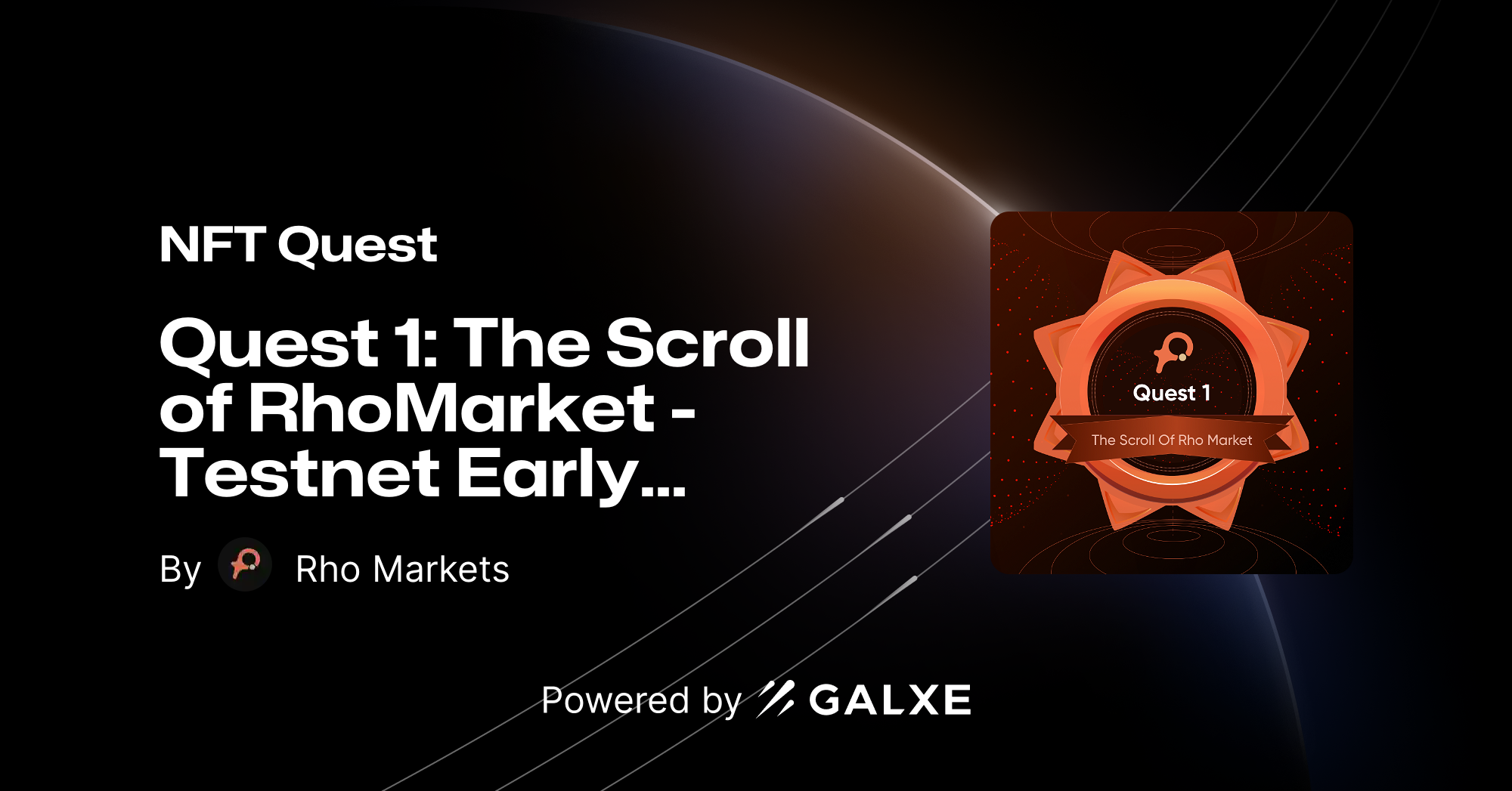 Quest 1: The Scroll of RhoMarket - Testnet Early Tickets by Rho Markets ...