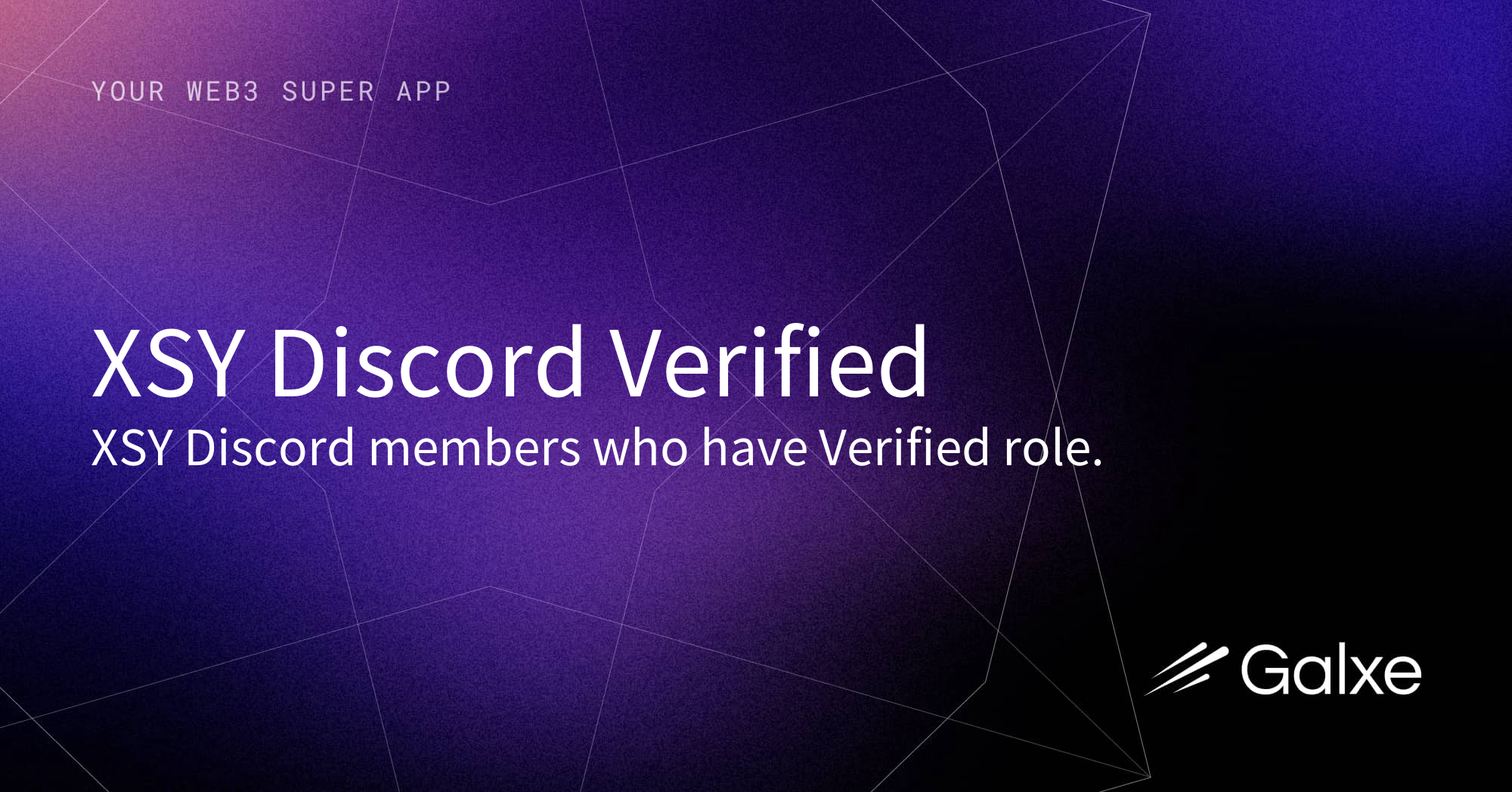 XSY Discord Verified Credential | Galxe