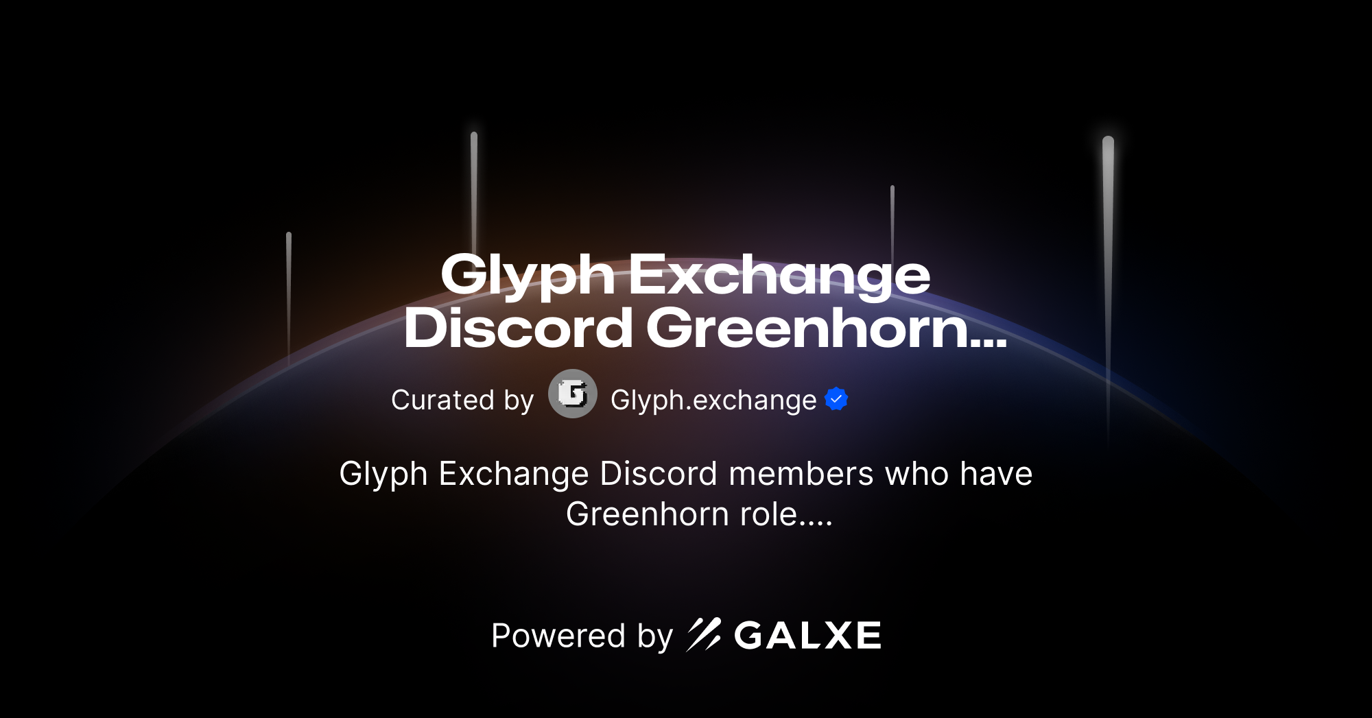 Glyph Exchange Discord Greenhorn Credential | Galxe