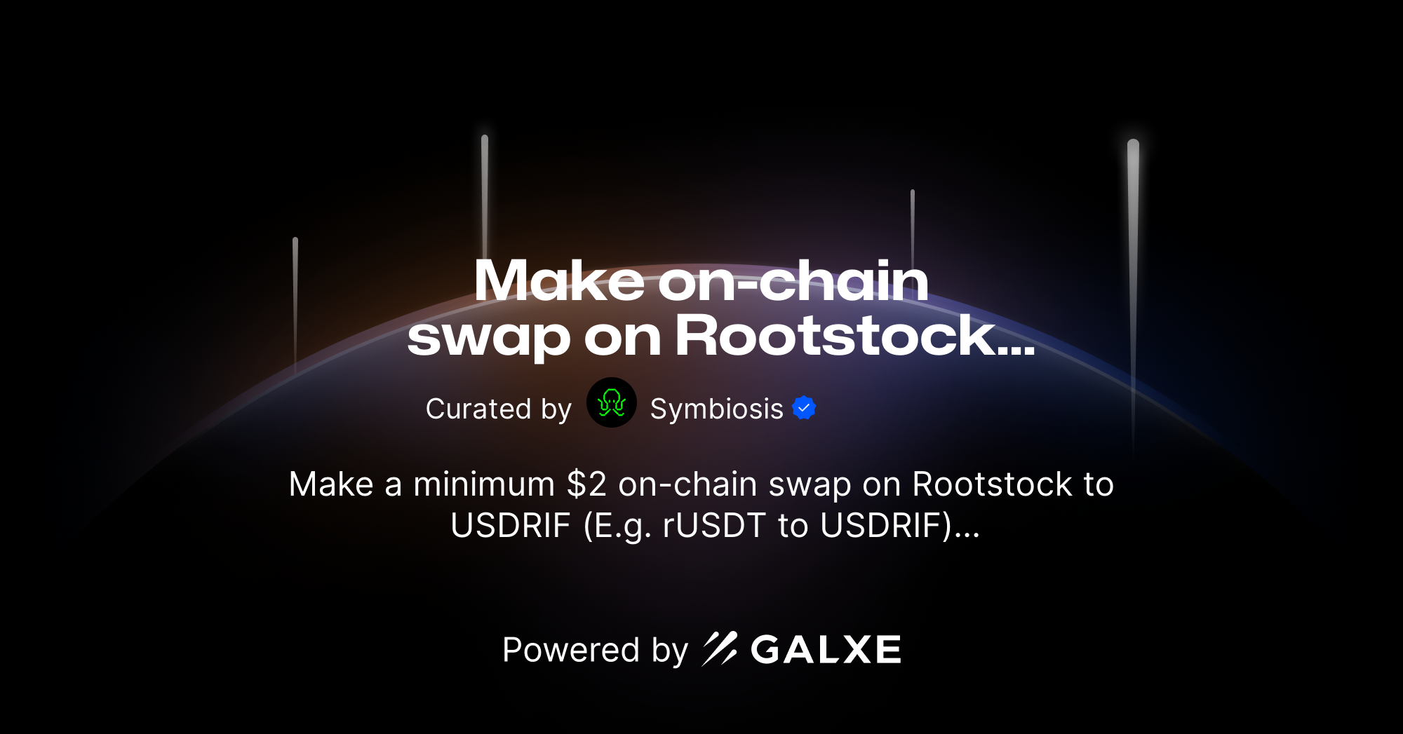Make on-chain swap on Rootstock Credential | Galxe