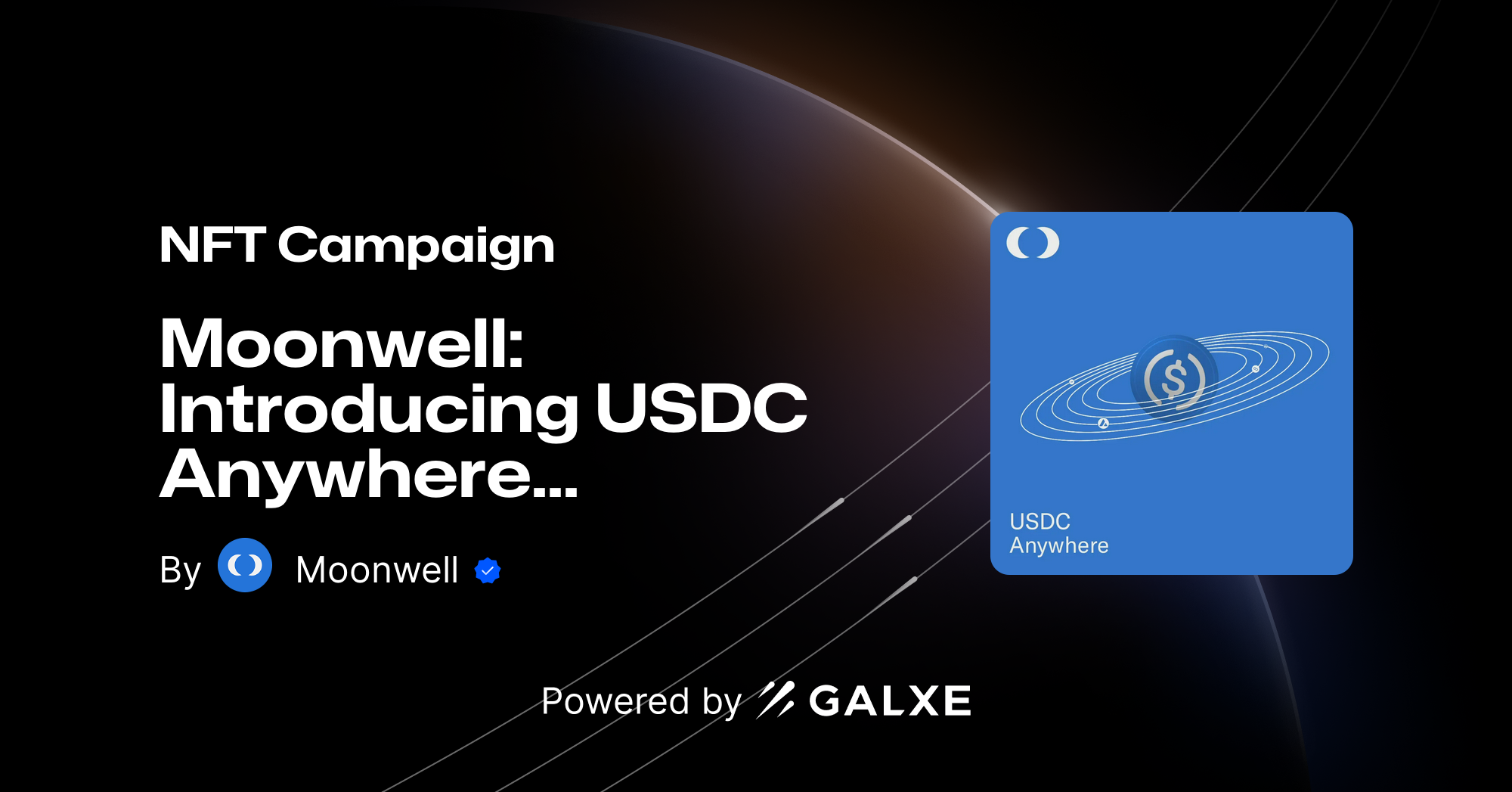 Moonwell: Introducing USDC Anywhere by Moonwell | Galxe Quest
