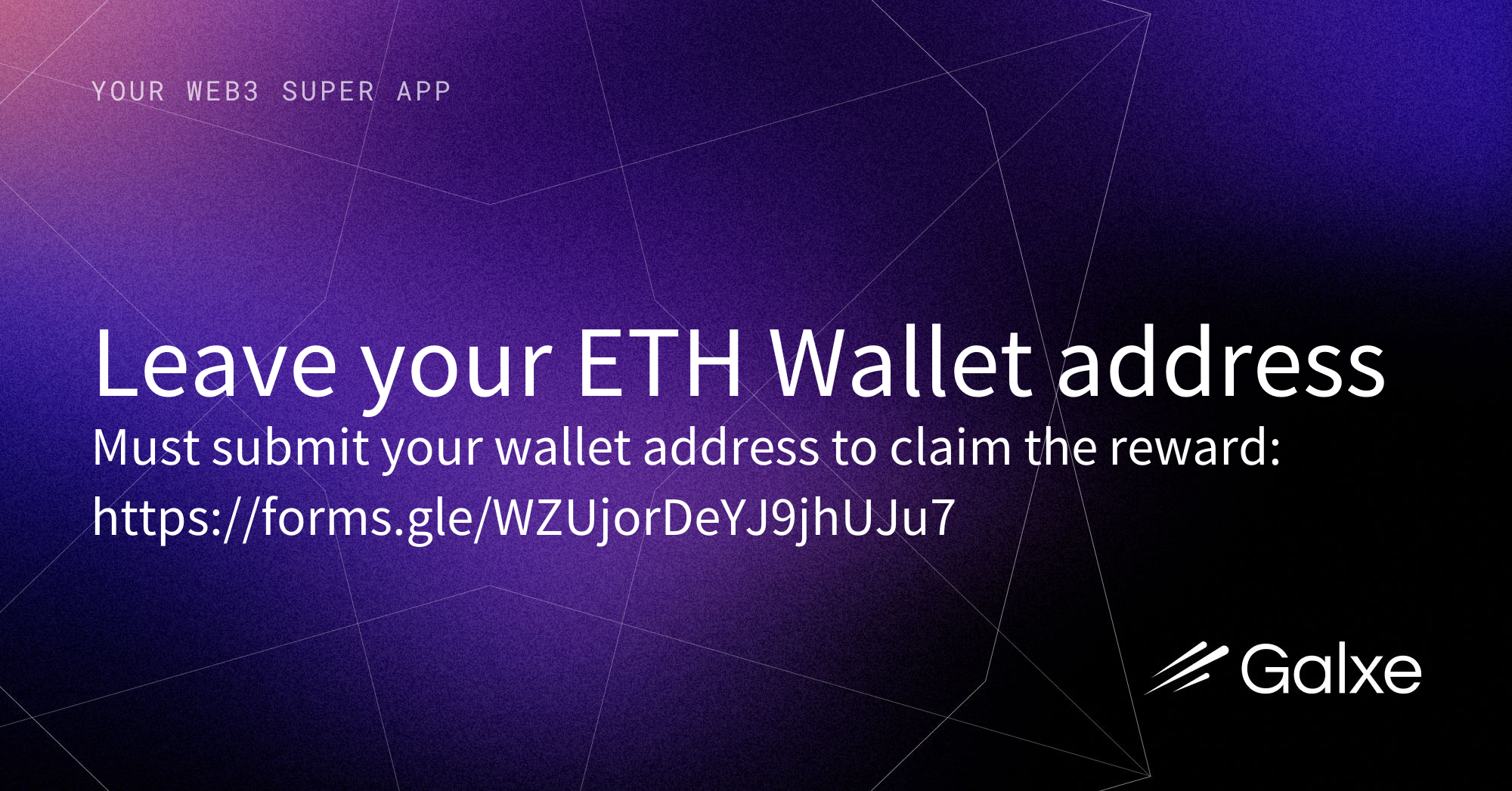 Leave your ETH Wallet address Credential | Galxe