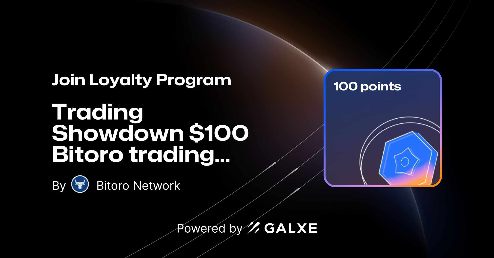 Trading Showdown $100 Bitoro trading volume by Bitoro | Galxe Quest