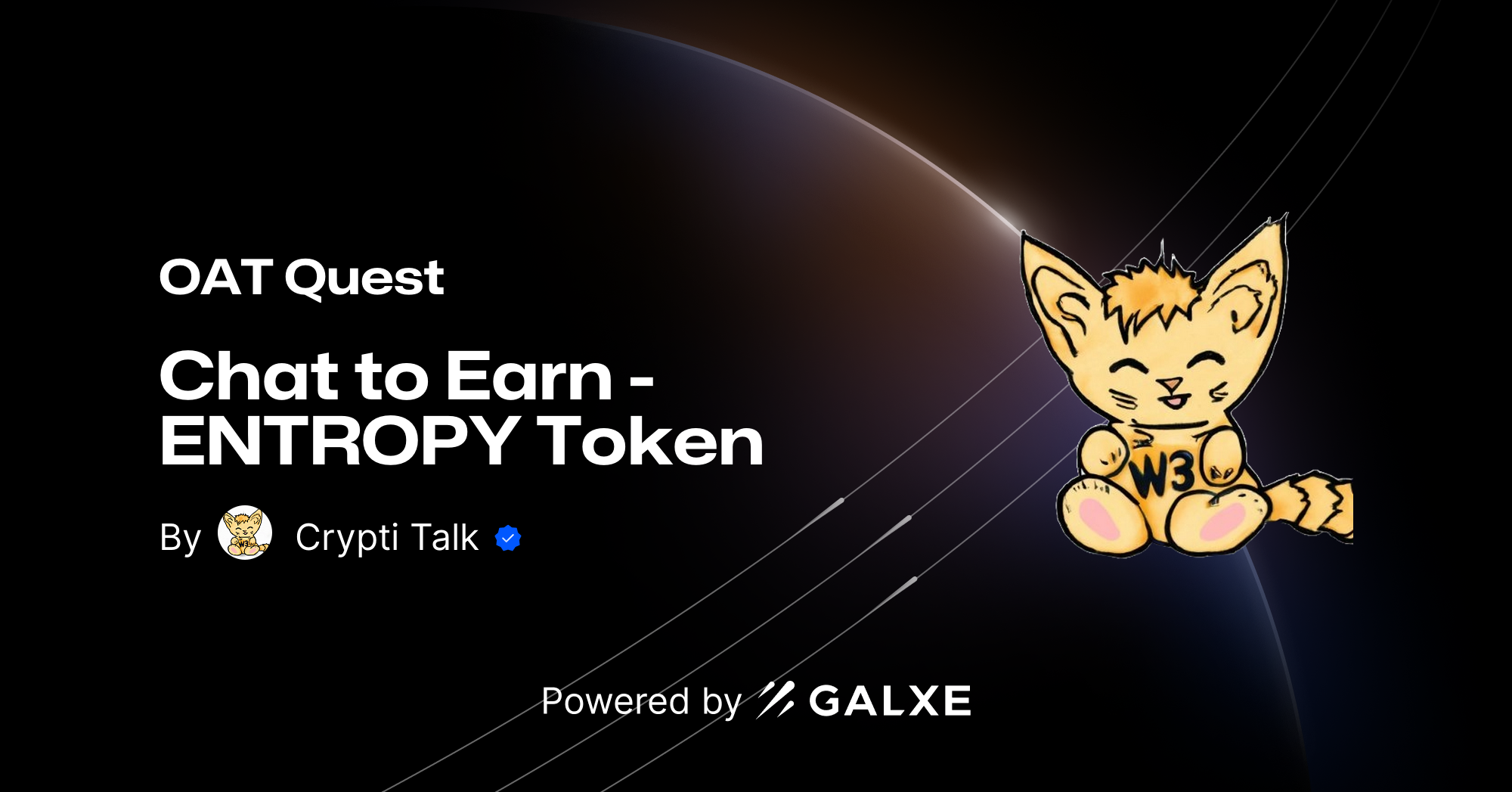 Chat to Earn - ENTROPY Token by Crypti Talk | Galxe Quest