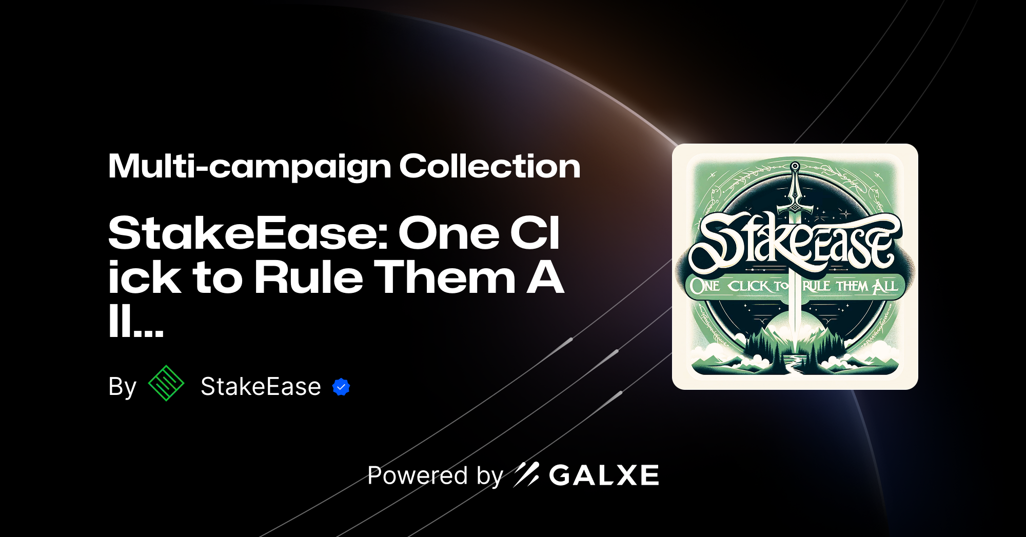 StakeEase: One Click to Rule Them All by StakeEase | Galxe Quest