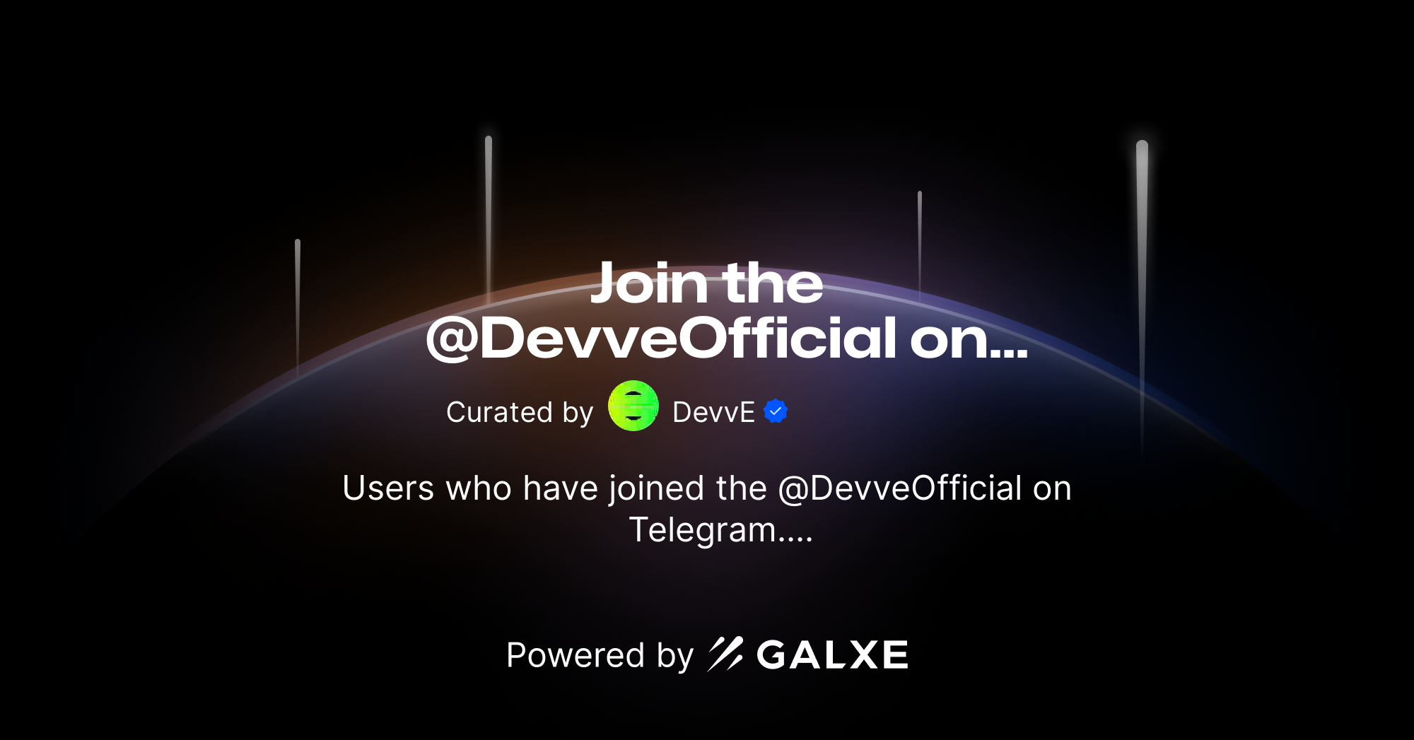 Join the @DevveOfficial on Telegram Credential | Galxe