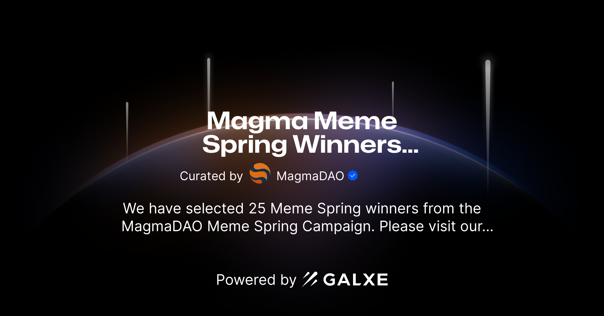 Magma Meme Spring Winners Credential | Galxe