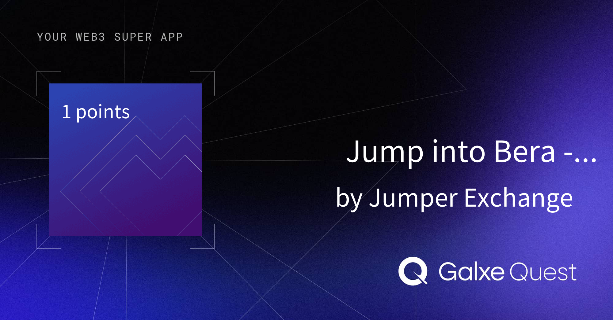 Jump into Bera - Beraborrow by Jumper Exchange | Galxe Quest