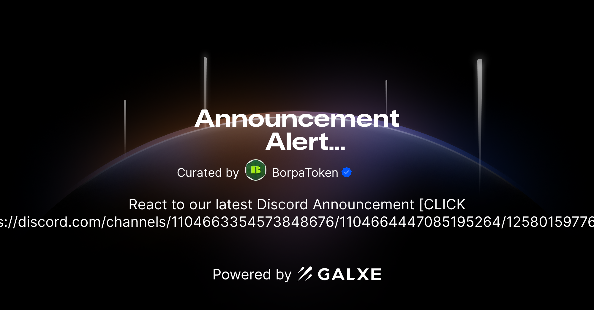 Announcement Alert Credential | Galxe