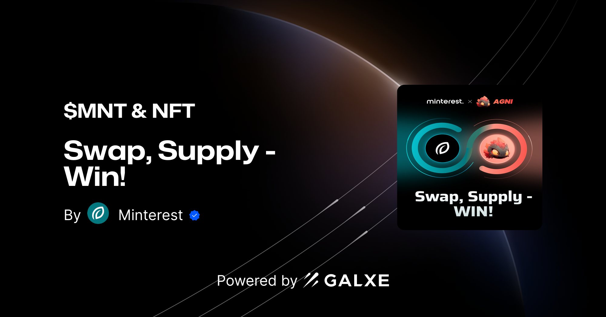 Swap, Supply - Win! by Minterest | Galxe Quest
