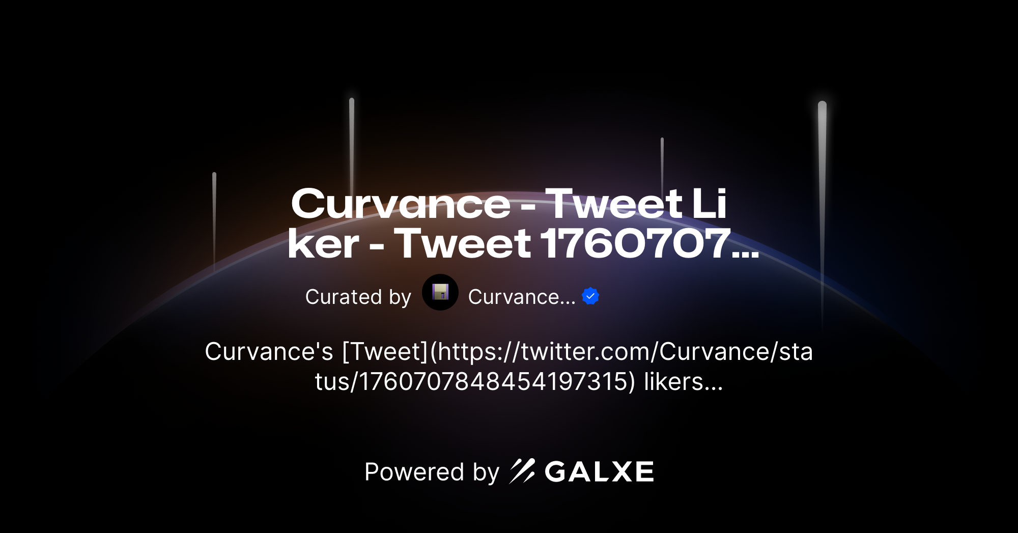 Curvance - Tweet Liker - Tweet 1760707848454197315 Credential | Galxe