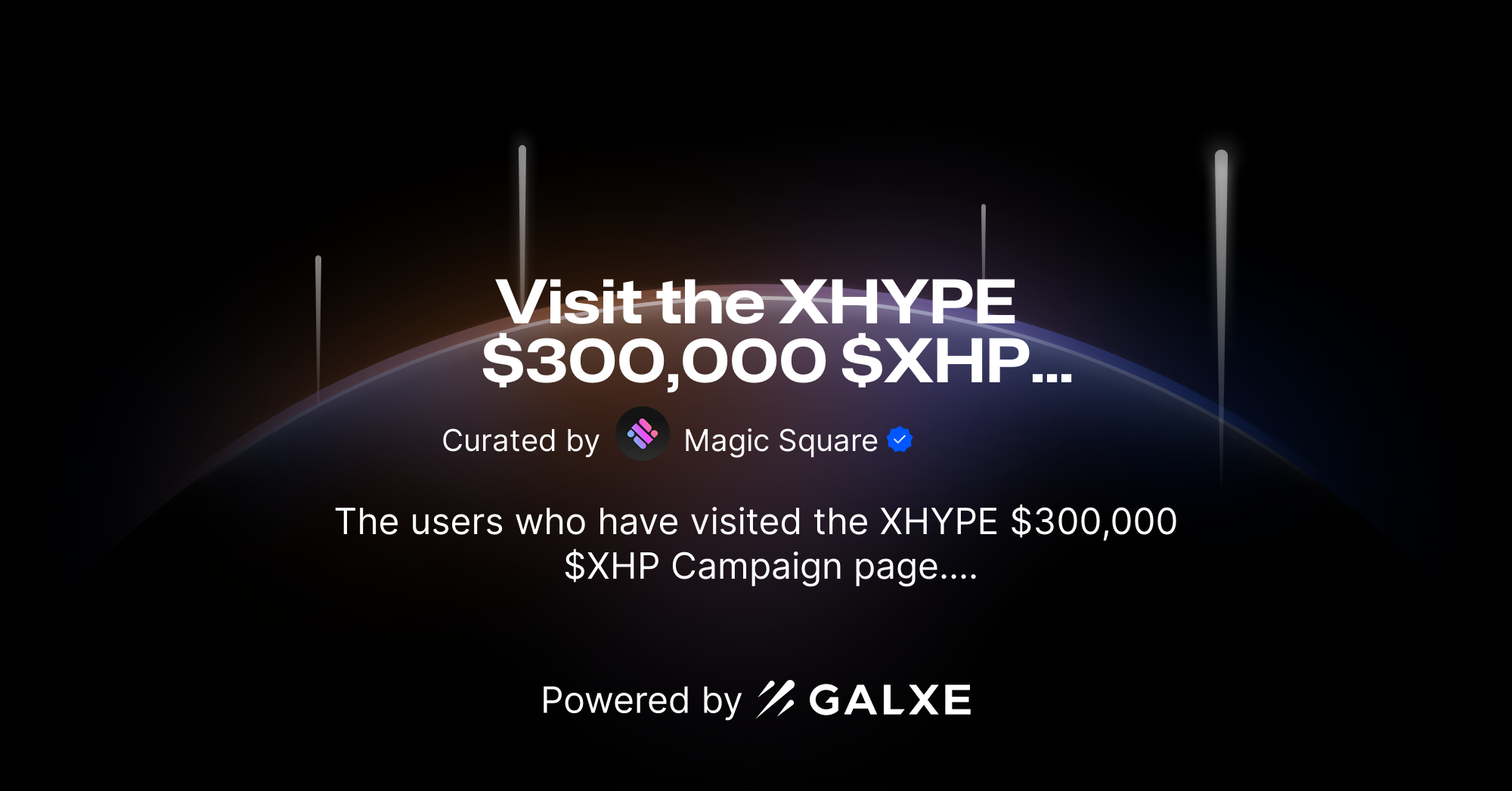Visit the XHYPE $300,000 $XHP Campaign Credential | Galxe