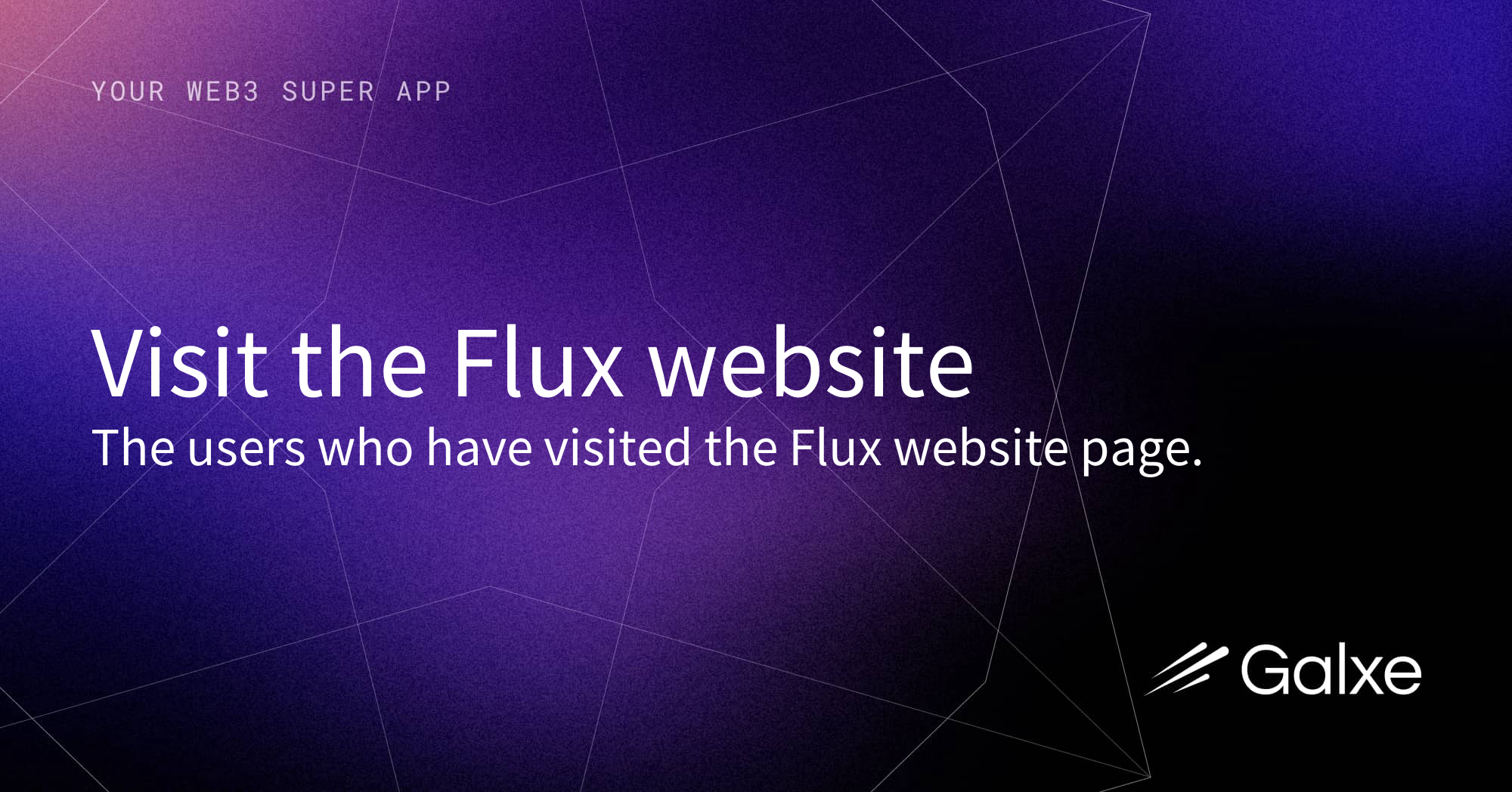 Visit the Flux website Credential | Galxe