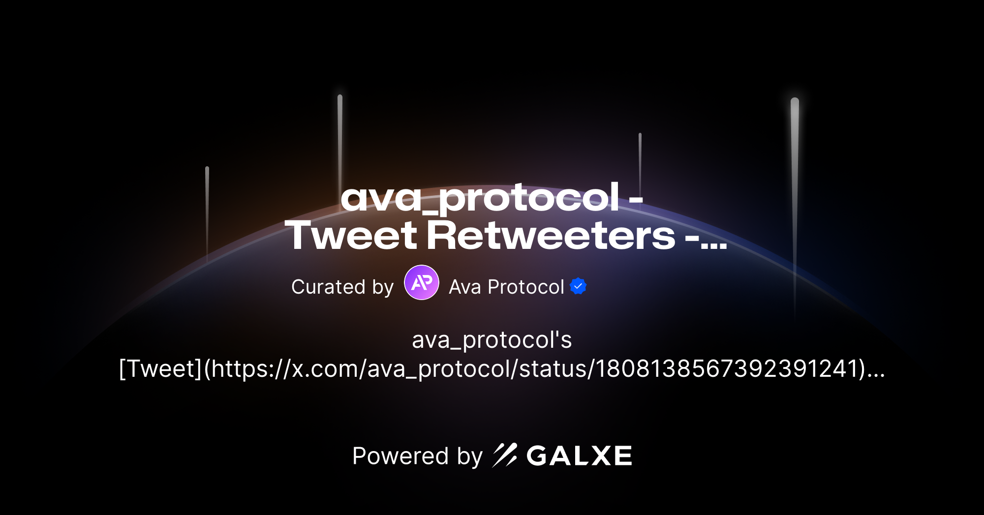ava_protocol - Tweet Retweeters - Tweet 1808138567392391241 Credential | Galxe