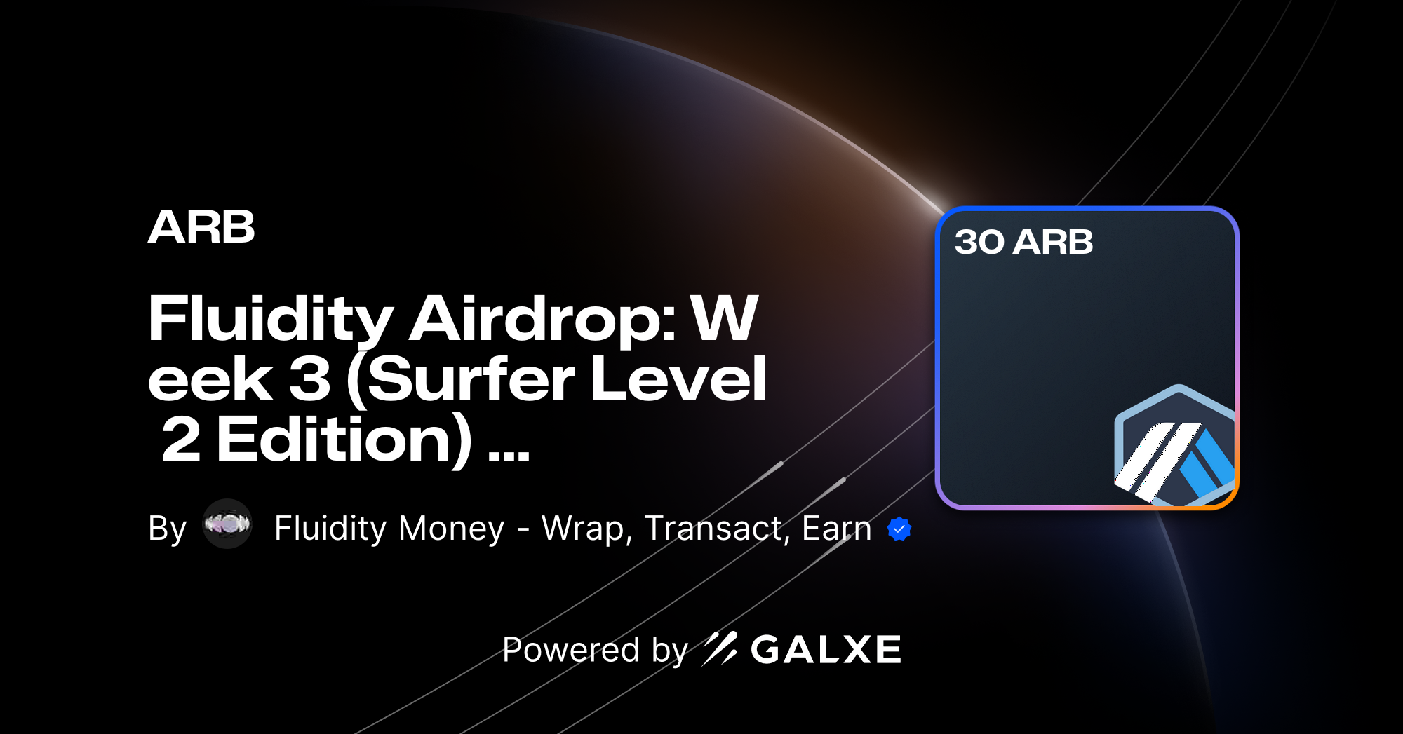 Fluidity Airdrop: Week 3 (Surfer Level 2 Edition) 🏄 by Fluidity Money - Wrap, Transact, Earn ...