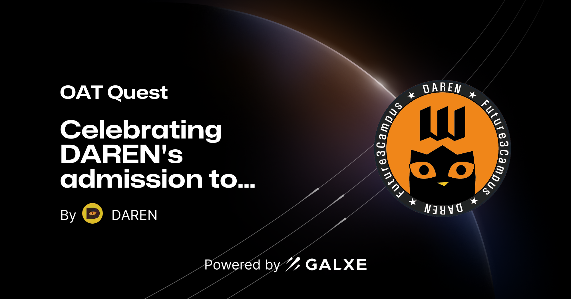 Celebrating DAREN's admission to Future3: Exclusive OAT Limited-Time Claim! by DAREN | Galxe Quest